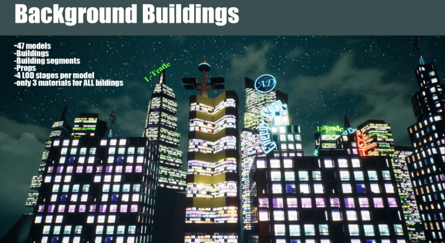 Background Buildings in Environments - UE Marketplace