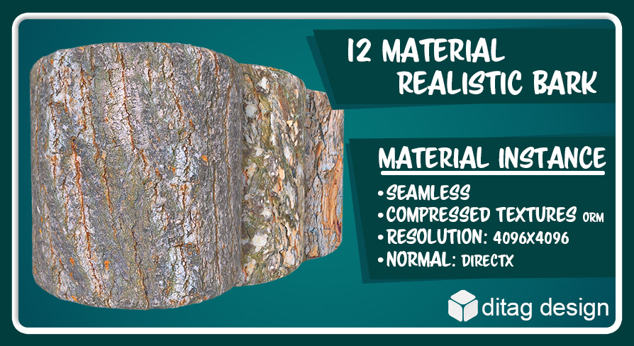 Bark 05 - Realistic 4K PBR Material Bundle, 카테고리 머티리얼 - UE 마켓플레이스
