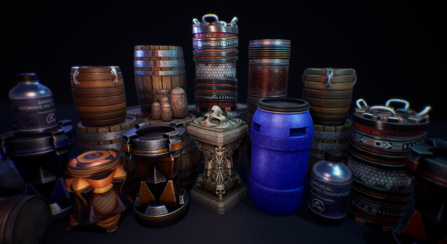 Barrel Prop Pack - Static Mesh Set - Environment Assets in Props - UE ...