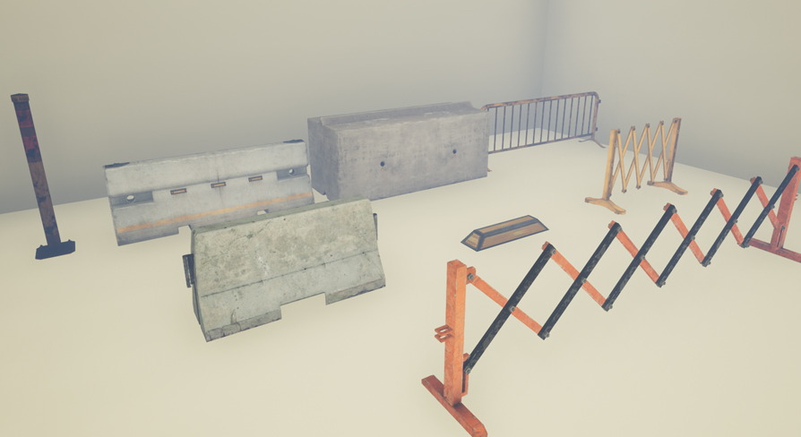 Barrier Pack in Props - UE Marketplace