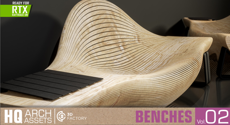 HQ Benches Vol. 2 in Architectural Visualization - UE Marketplace