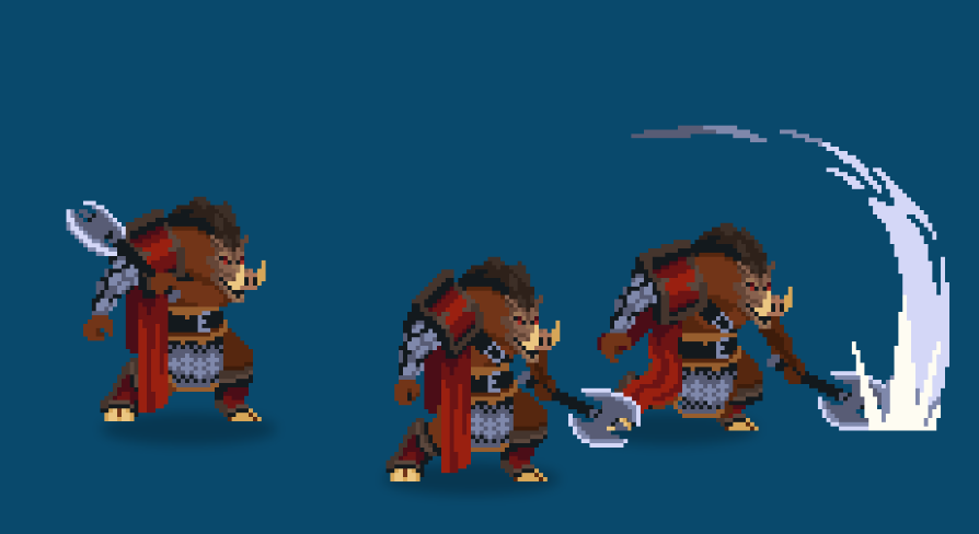 Boar Warrior - Pixel Art in 2D Assets - UE Marketplace