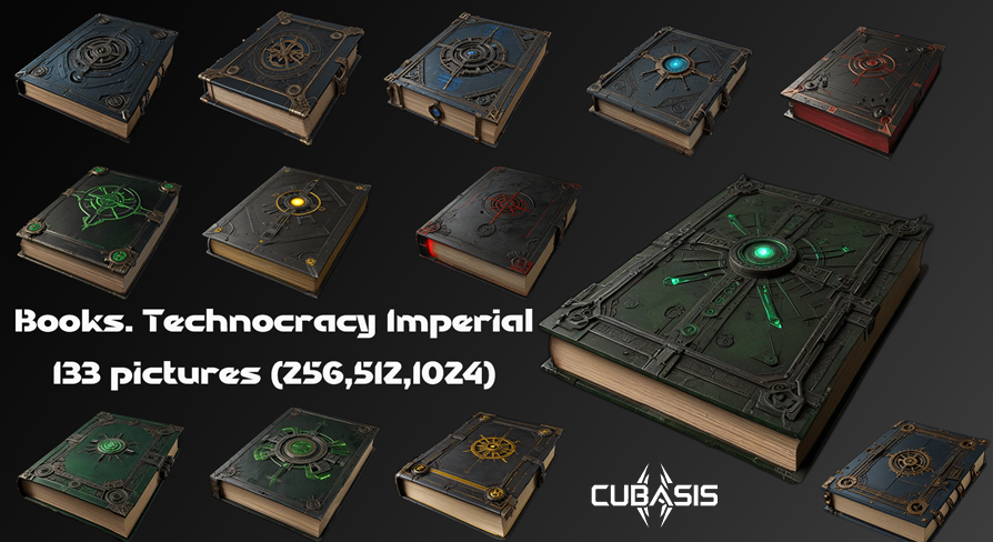 Books - Technocracy Imperial in 2D Assets - UE Marketplace