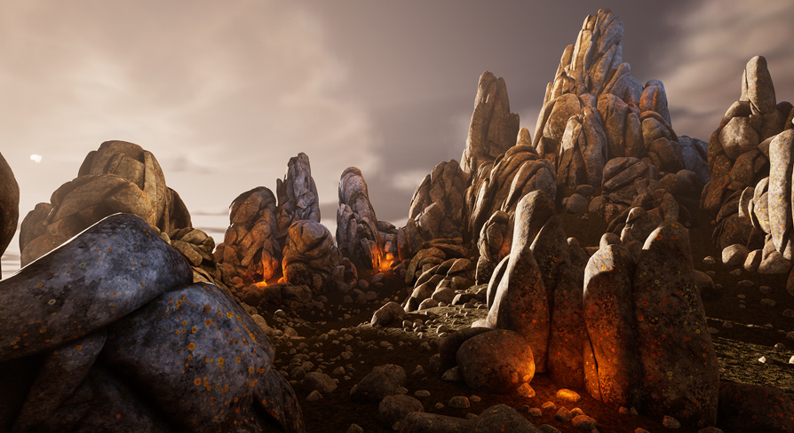 Boulder cliffs in Props - UE Marketplace
