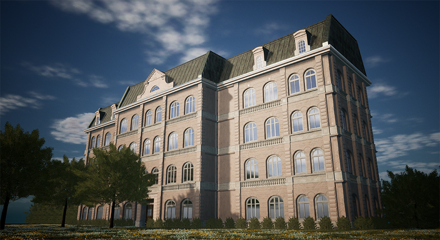 Building Facade / 21 Assets in Props - UE Marketplace