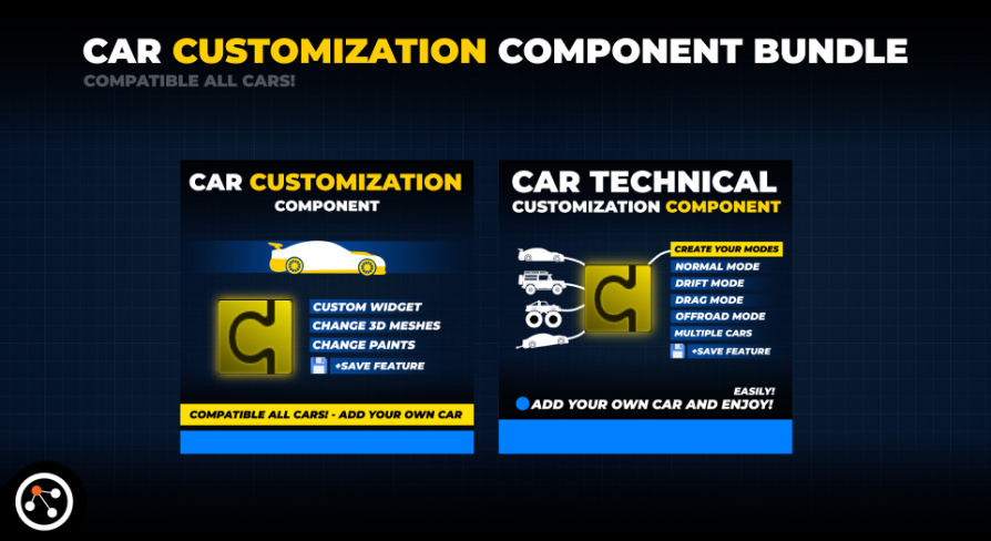 Car Customization Component Bundle：ブループリント - UE マーケットプレイス