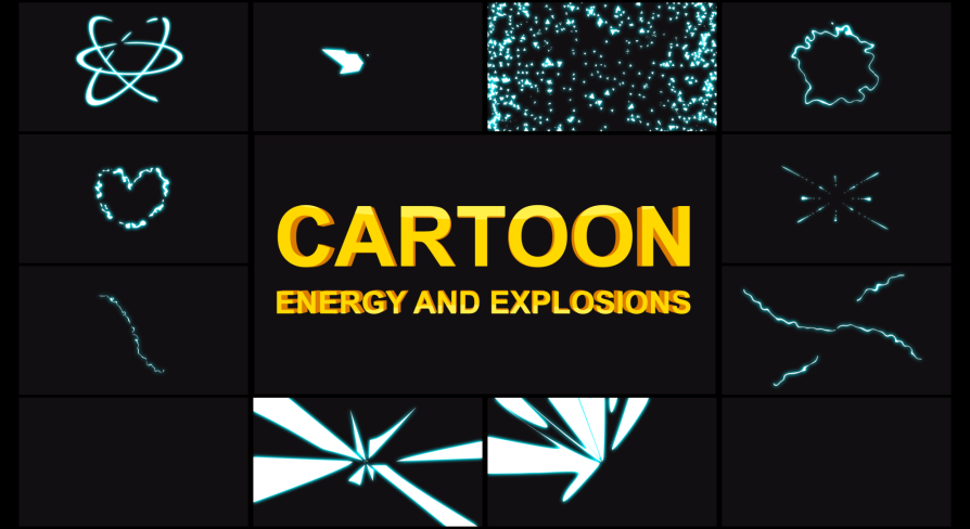 在二维资源创建的Cartoon Energy And Explosions - 虚幻引擎商城