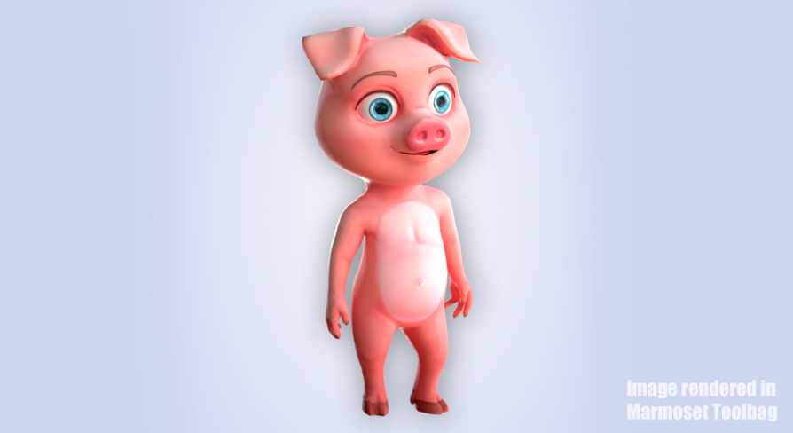 Cartoon Pig Nature in Characters - UE Marketplace