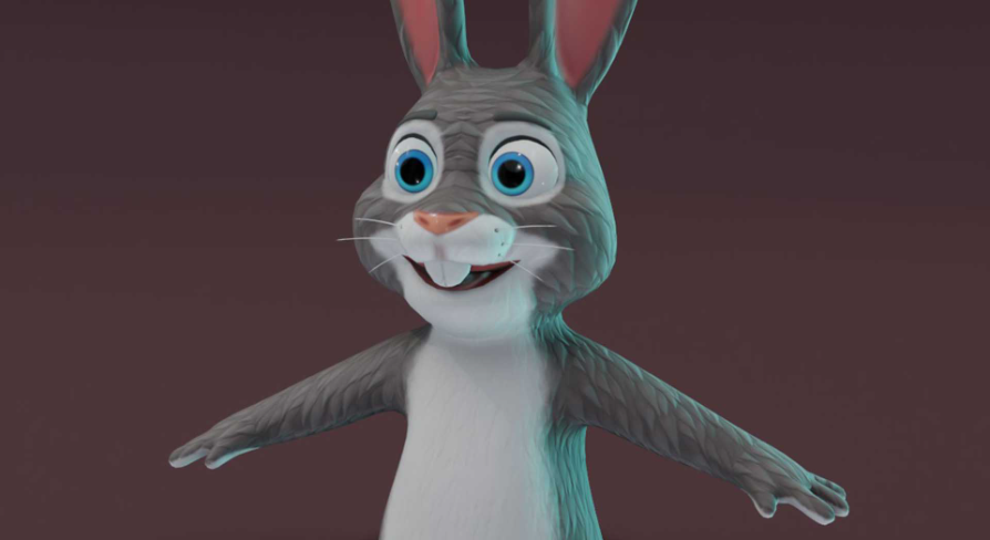 Cartoon Rabbit Animated 3D Model in Characters - UE Marketplace