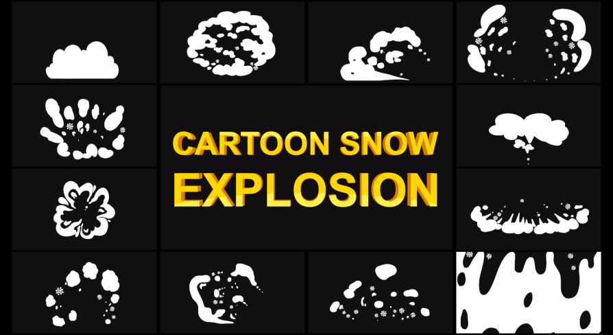 Cartoon Snow Explosions, 카테고리 2D 애셋 - UE 마켓플레이스