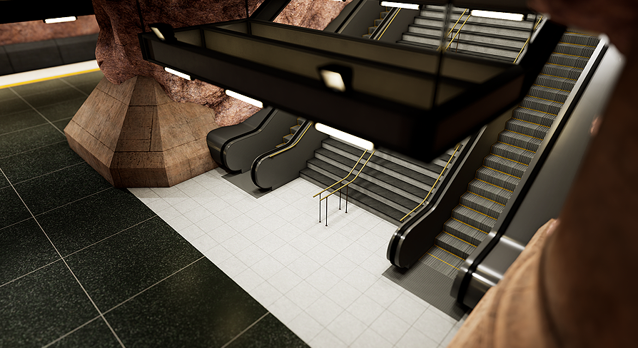 Cave Metro Station in Architectural Visualization - UE Marketplace