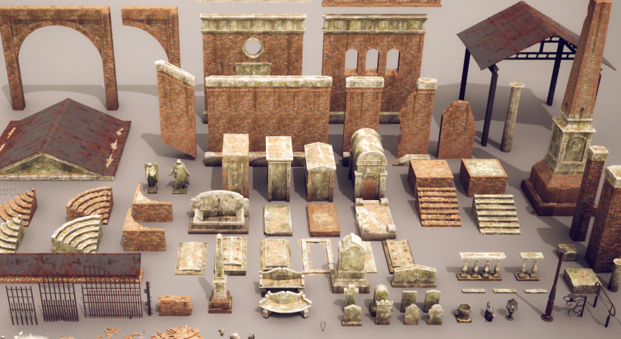 Cemetery Kit in Props - UE Marketplace