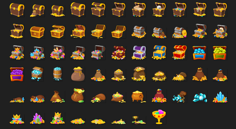 Treasure Icons Pack in 2D Assets - UE Marketplace