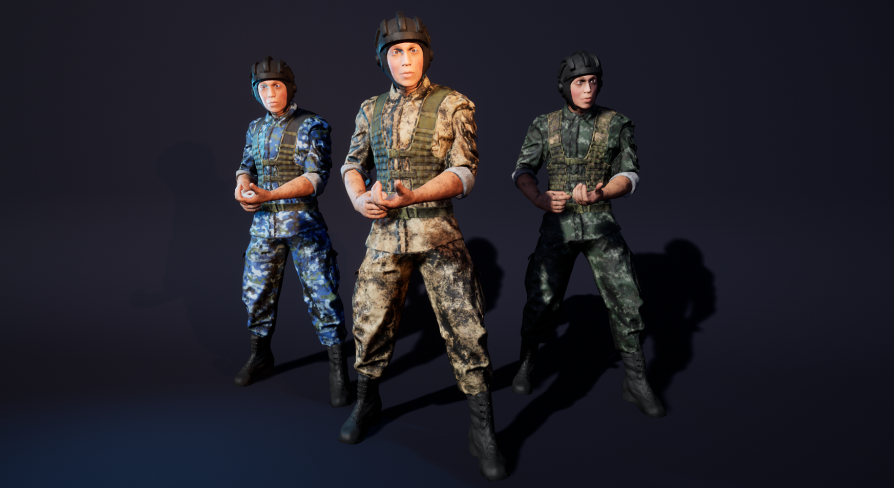 China PLA soldier 03. Engineer in Characters - UE Marketplace