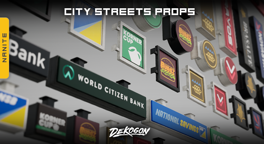 City Street Props in Props - UE Marketplace