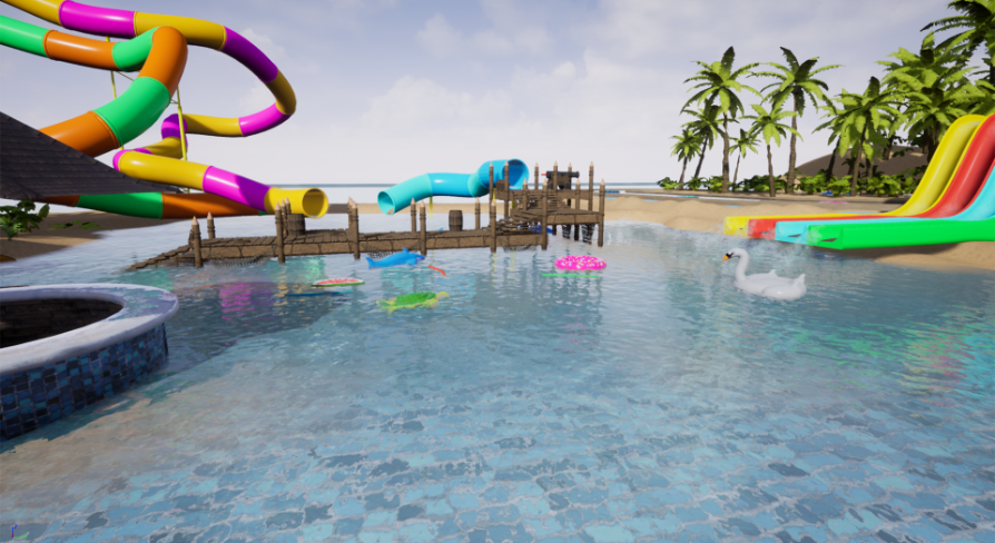 在道具创建的Colorful Waterpark Pack - 虚幻引擎商城