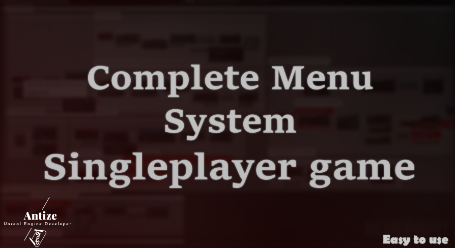 Complete Menu System (Singleplayer) in Blueprints - UE Marketplace