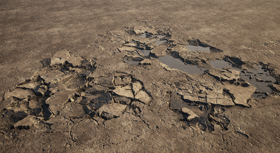 在材质创建的Concrete Damage Decals - 虚幻引擎商城