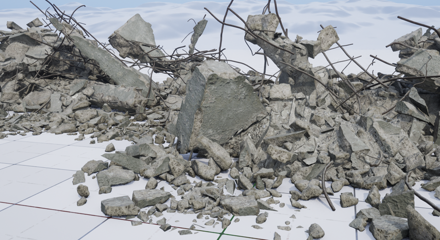Concrete debris v.1 in Props - UE Marketplace