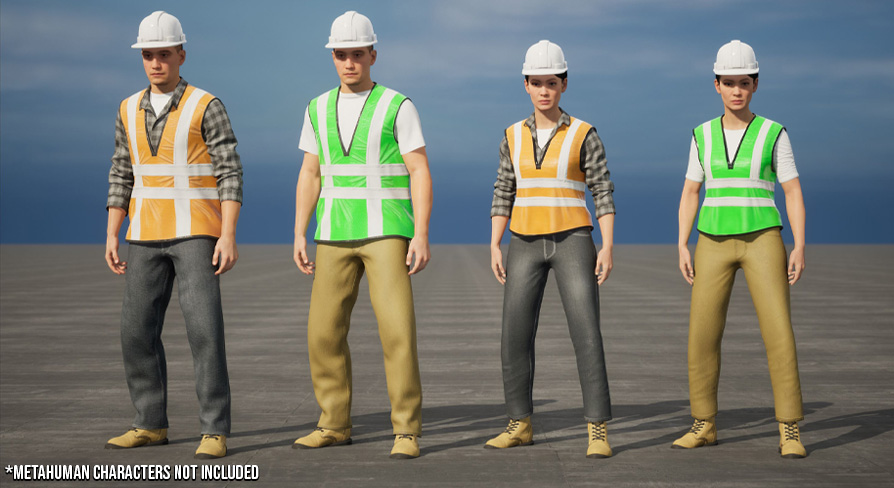 Construction Worker Uniforms in Props - UE Marketplace