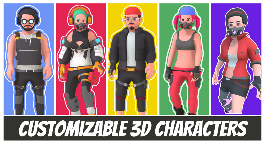 Customizable 3d Cyberpunk Characters Vol 1 카테고리 캐릭터 Ue 마켓플레이스