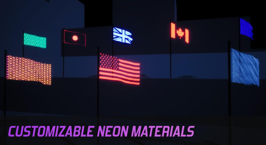 Customizable Neon Materials in Materials - UE Marketplace Customizable Neon Materials in Materials - UE Marketplace
