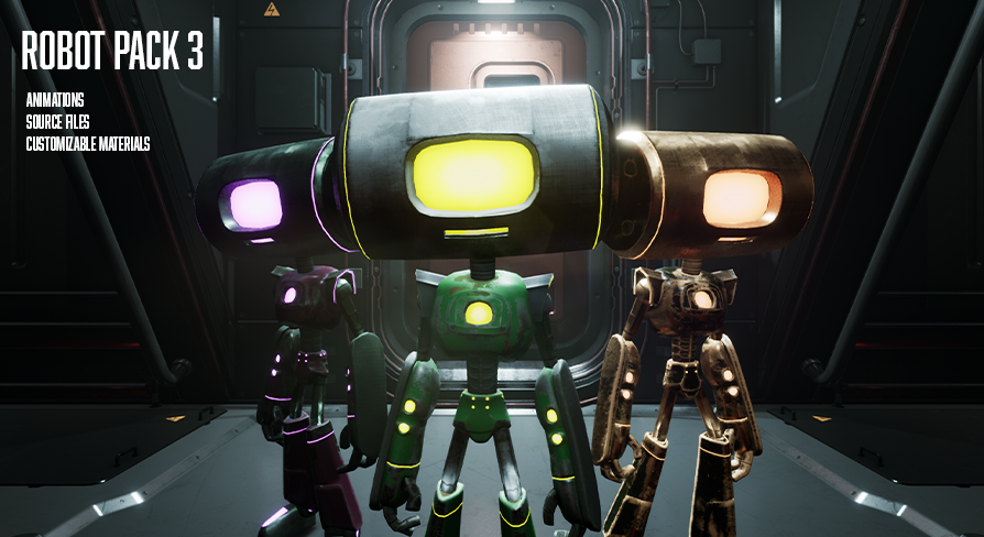 Customizable Robot Pack 3 in Characters - UE Marketplace