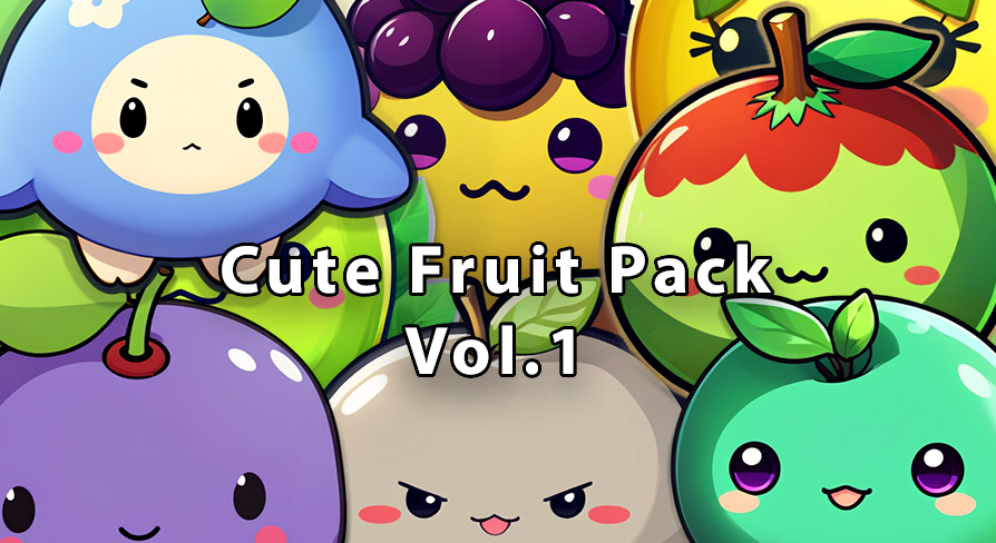 Cute Fruit Pack Vol. 1 - 50 Images in 2D Assets - UE Marketplace