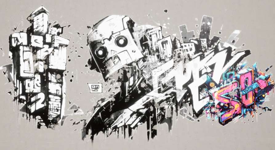 Cyberpunk Graffiti Decal in 2D Assets - UE Marketplace