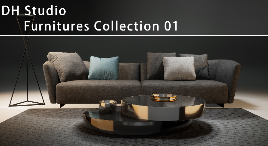 DH STUDIO Furniture Collection 01 in Architectural Visualization - UE Marketplace