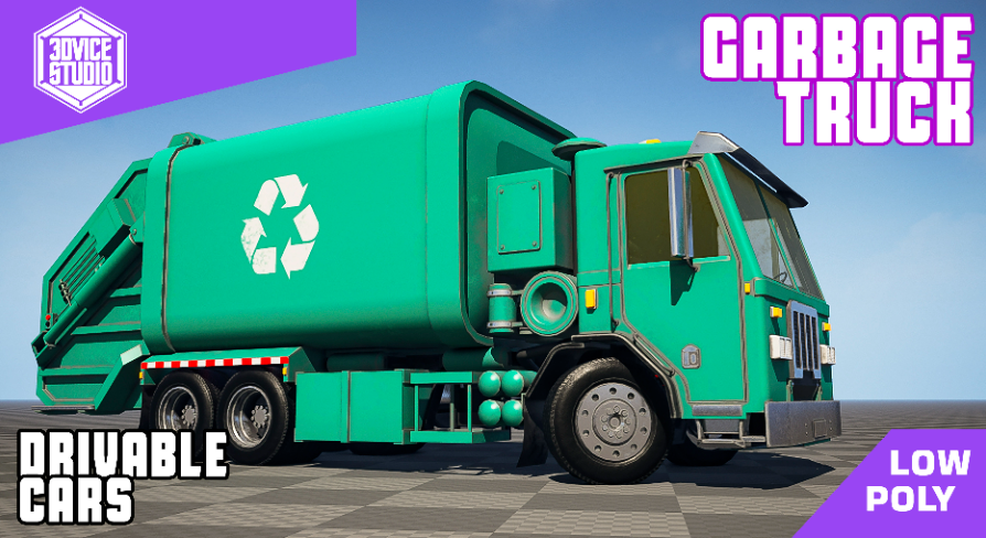 DRIVABLE CARS_Garbage Truck in Blueprints - UE Marketplace