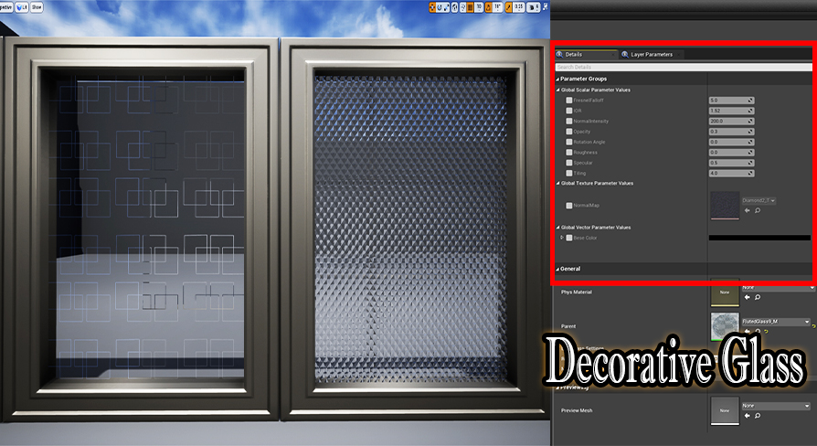 Decorative glass material in Materials - UE Marketplace