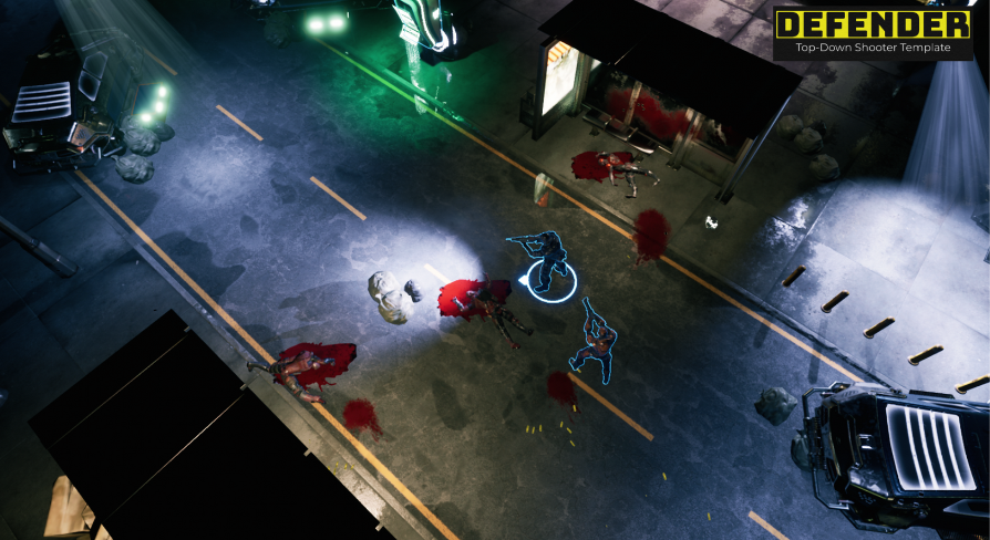 Defender: Top Down Shooter in Blueprints - UE Marketplace