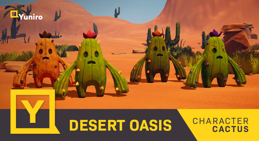 Deset Oasis - Cactus Character：キャラクター - UE マーケットプレイス