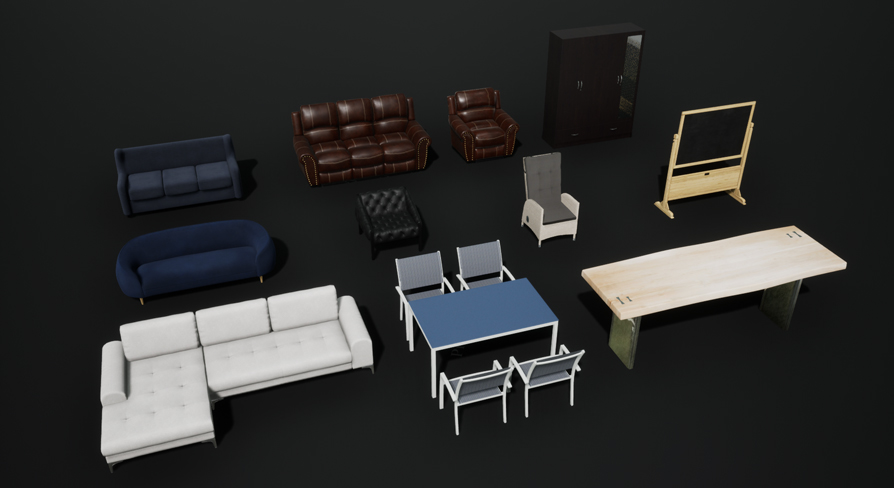 Detailed Furniture Pack, 카테고리 소품 - UE 마켓플레이스