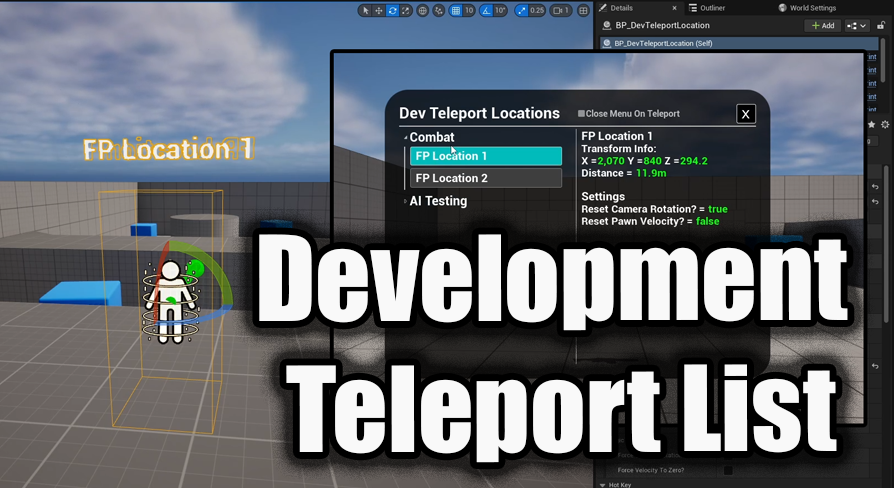 Development Teleport List in Blueprints - UE Marketplace