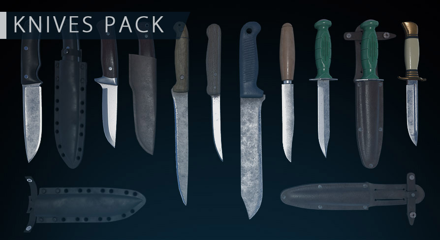Diverse Knives Pack in Props - UE Marketplace