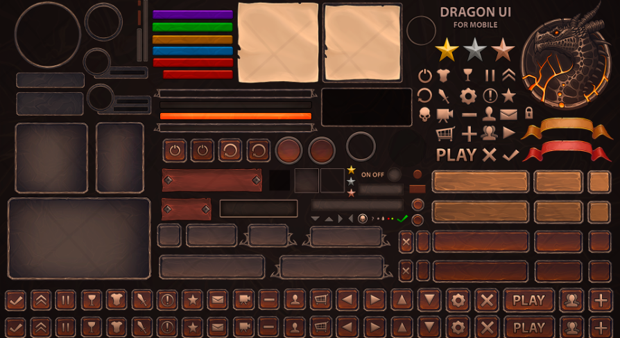 Dragon Mobile GUI in 2D Assets - UE Marketplace
