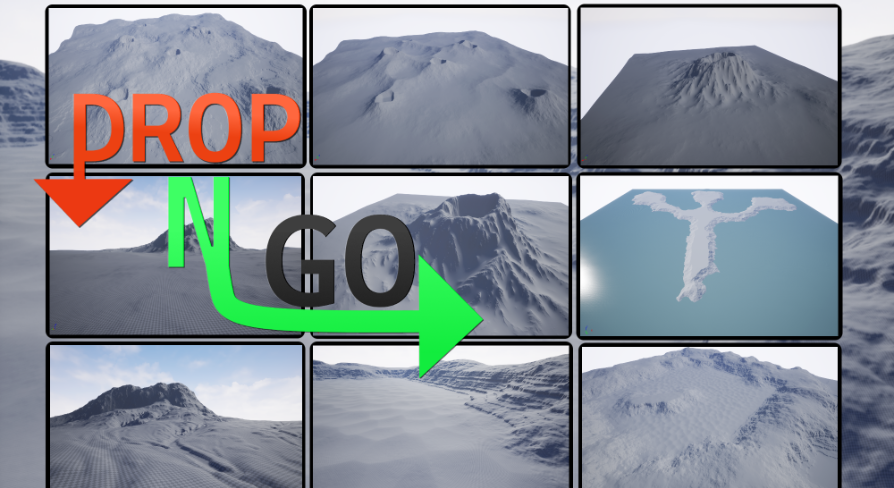 Drop N Go Heightmaps in Textures - UE Marketplace