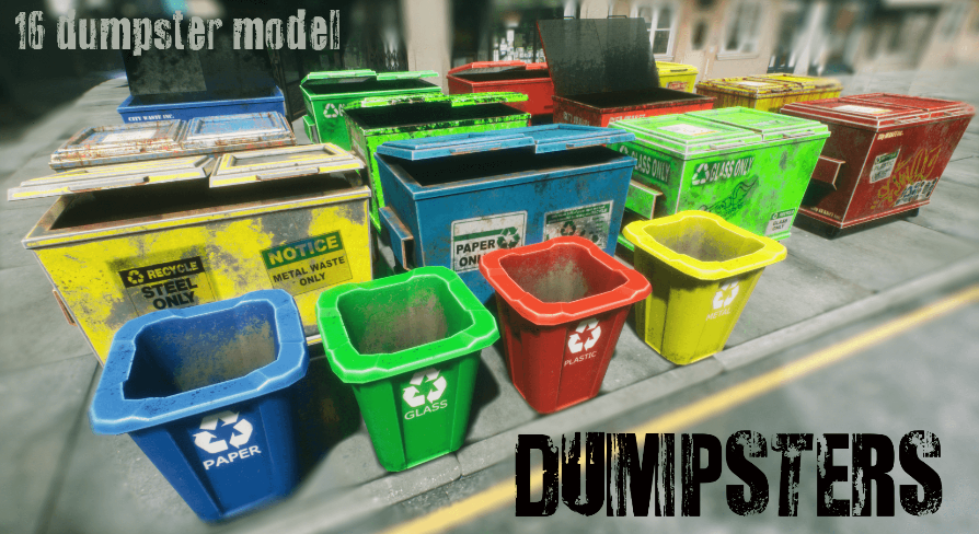 Dumpsters in Props - UE Marketplace