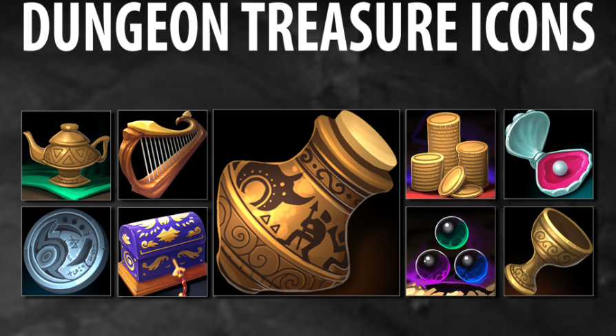 Dungeon Treasure Icons in 2D Assets - UE Marketplace Dungeon Treasure Icons in 2D Assets - UE Marketplace