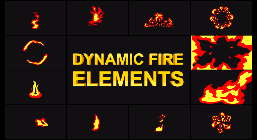 Dynamic Fire Elements：2Dアセット - UE マーケットプレイス