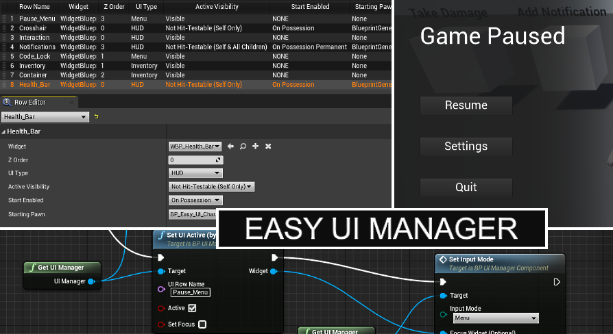 Easy UI Manager in Blueprints - UE Marketplace