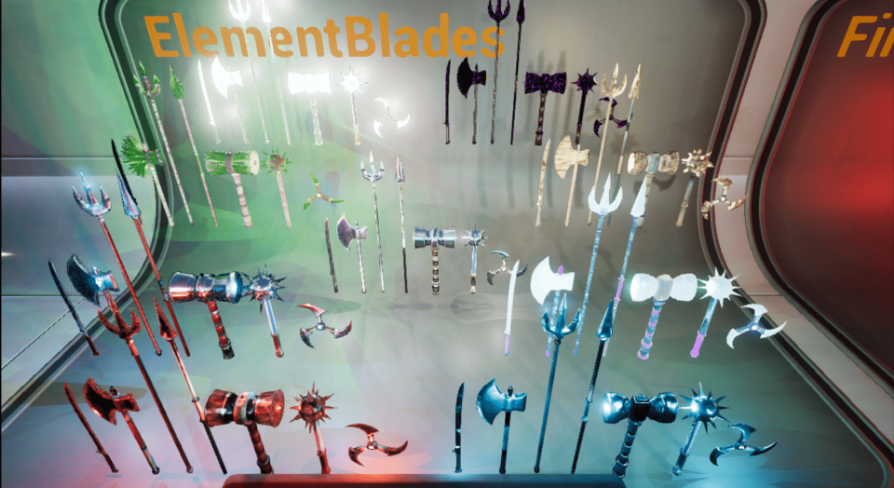 Element Blades in Weapons - UE Marketplace