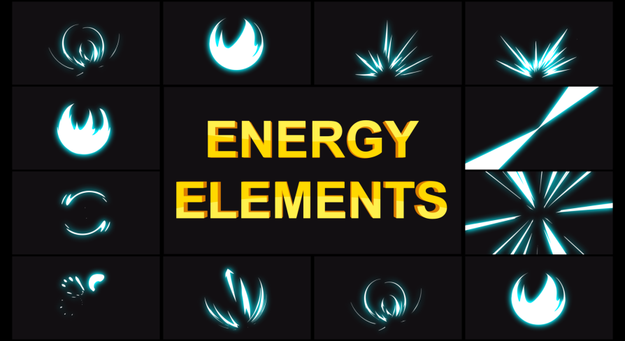 在二维资源创建的Energy Elements - 虚幻引擎商城