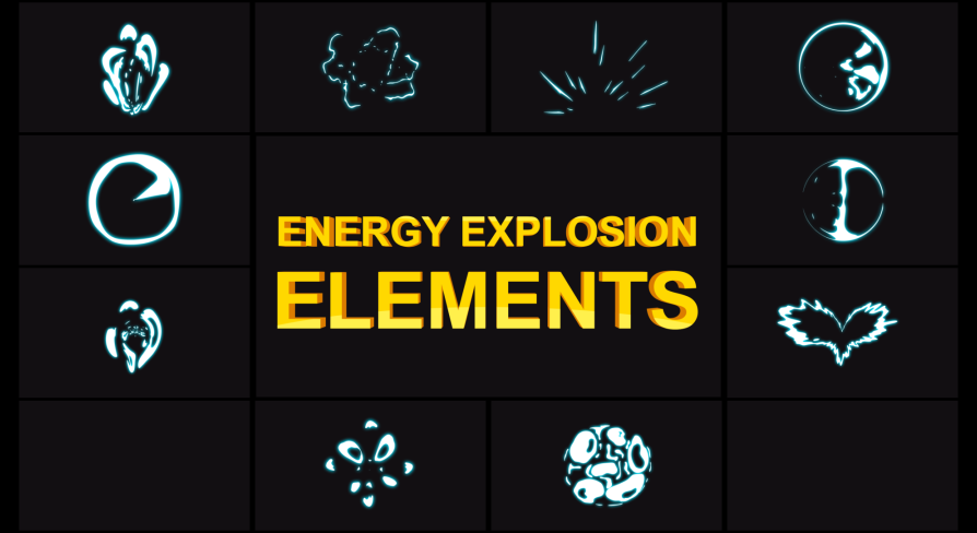 Energy Explosion Elements：2Dアセット - UE マーケットプレイス