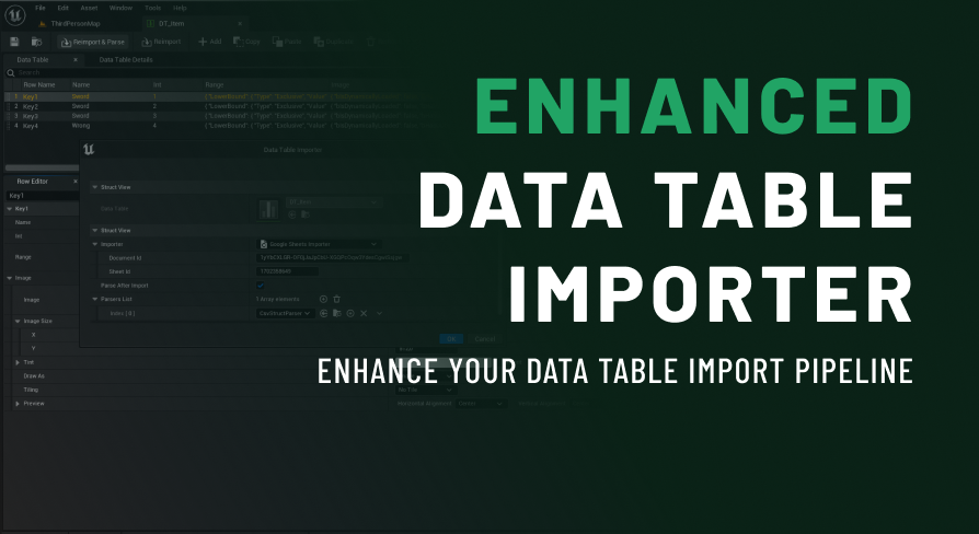 Enhanced Data Table Importer in Code Plugins - UE Marketplace