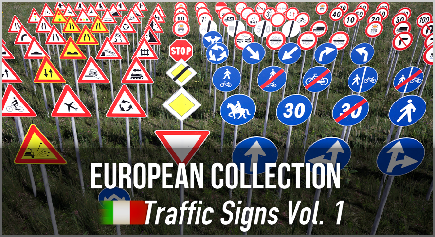 European Collection: Italian Traffic Signs Vol. 1 in Props - UE Marketplace