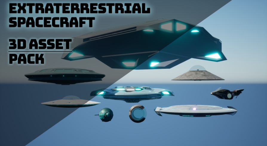 Extraterrestrial spacecraft - 3D Asset Pack, 카테고리 소품 - UE 마켓플레이스