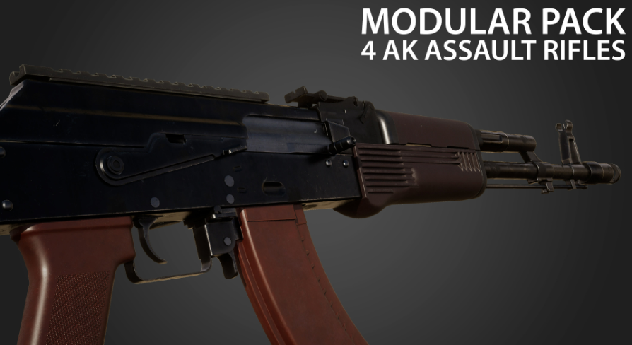 FPS AK Modular Weapons Pack (HQ soviet assault rifles) in Weapons - UE ...